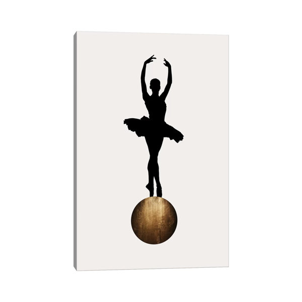Rosdorf Park Prima Ballerina - Gold by Kubistika - Wrapped Canvas Print ...